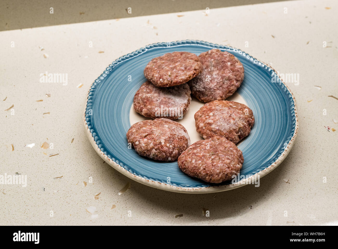 Turkish Raw Meatballs Kofte or Kofta made with Minced Meat in Plate ...