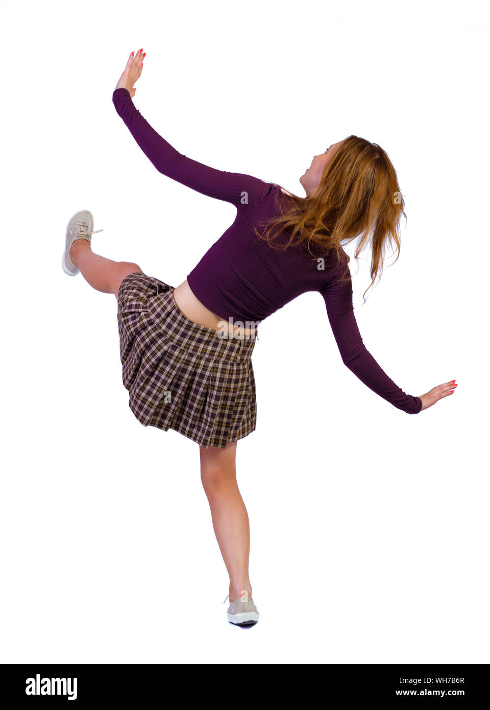 Girl Falling Backwards