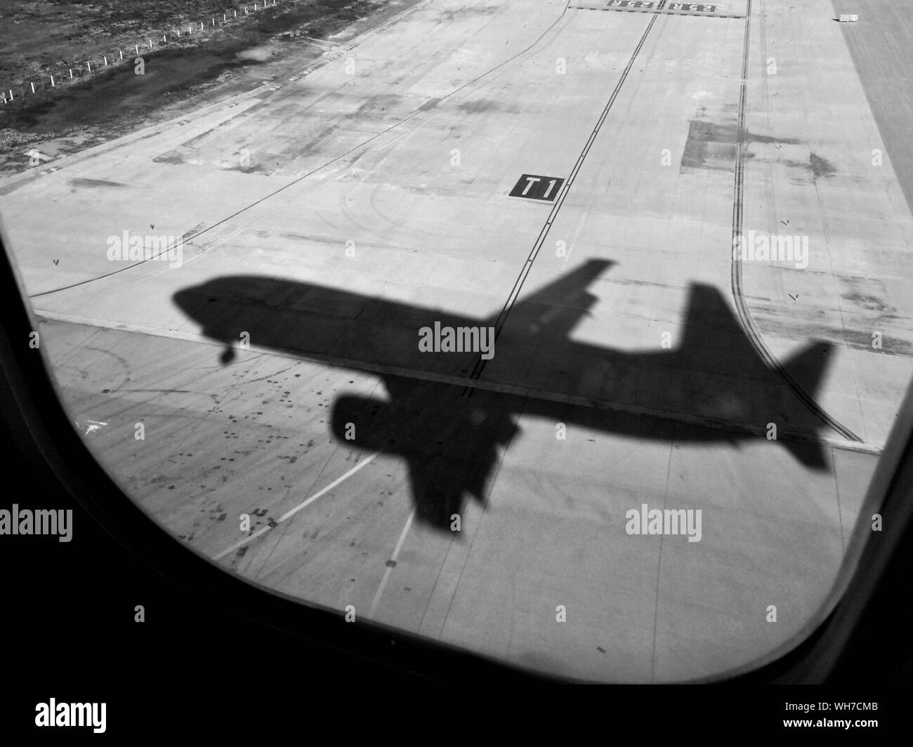 Airplane interior Black and White Stock Photos & Images - Alamy