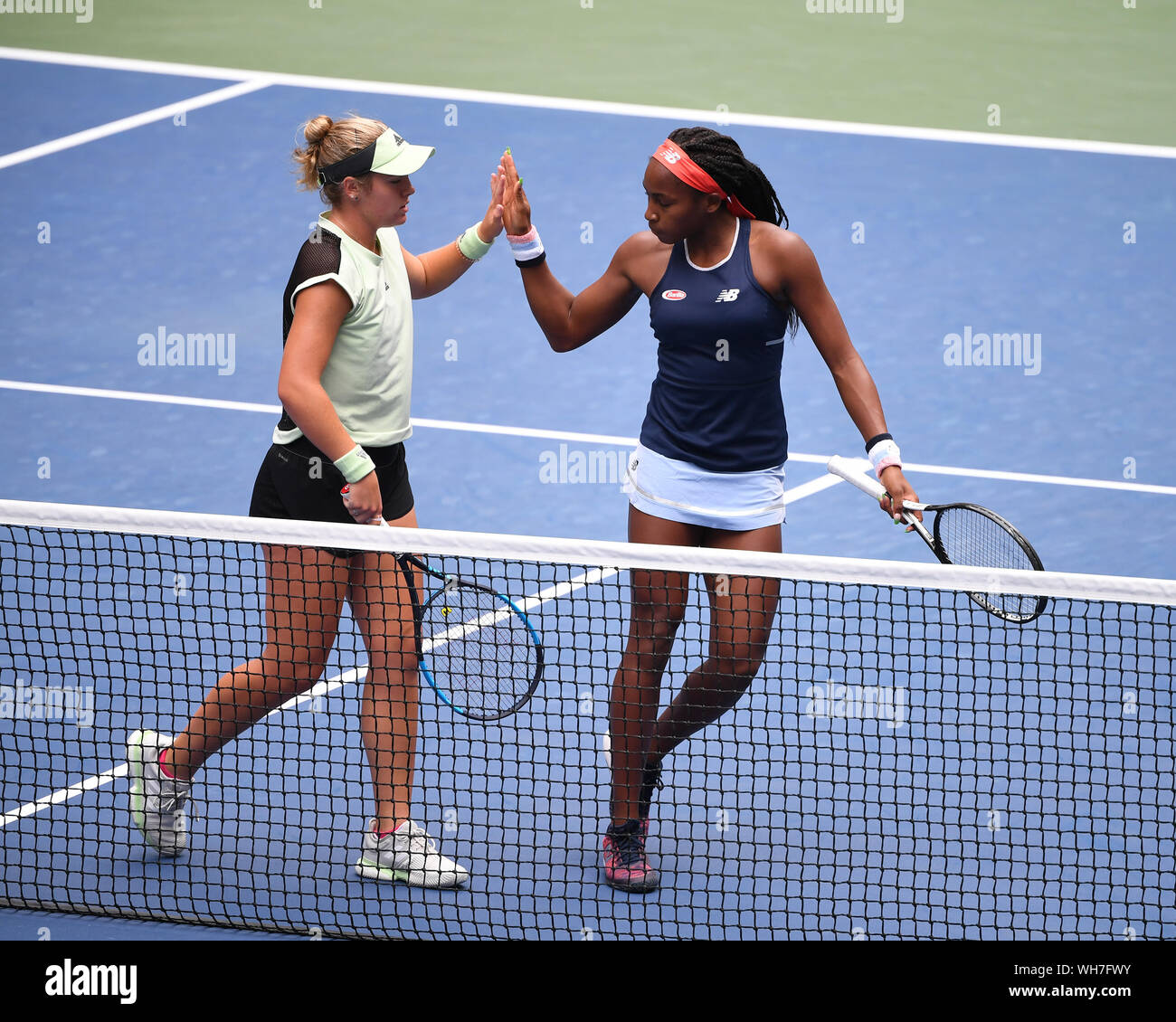 Flushing NY, USA. 01st Sep, 2019. Catherine McNally and Coco Gauff Vs ...