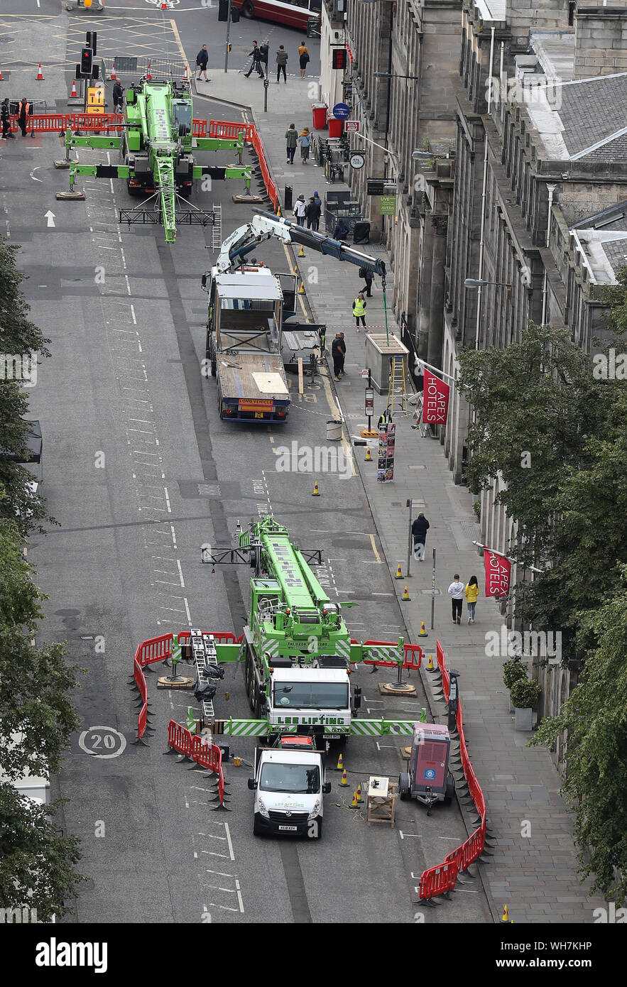 Set building begins on Waterloo Place in Edinburgh ahead of filming of ...