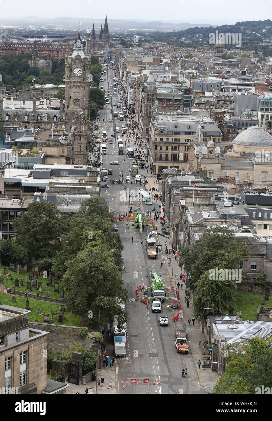 Set building begins on Waterloo Place in Edinburgh ahead of filming of ...
