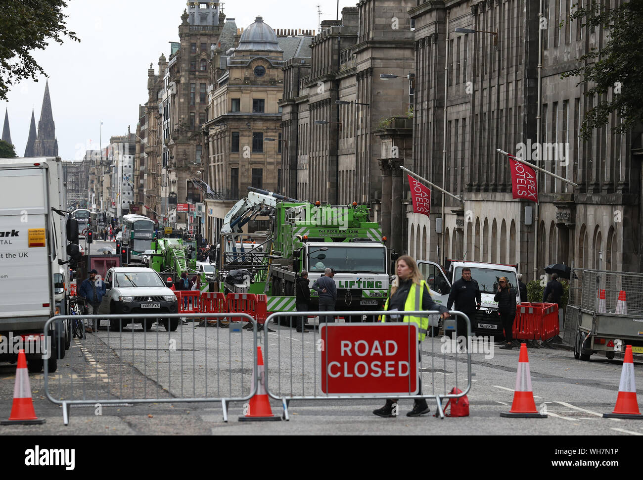 Set building begins on Waterloo Place in Edinburgh ahead of filming of ...