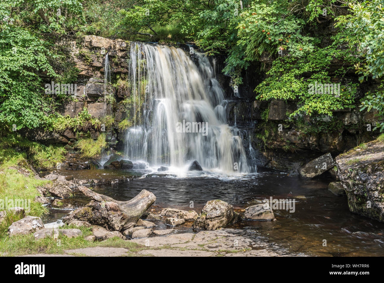 Catrake Force waterfall on the Coast to Coast scenic walk near the ...