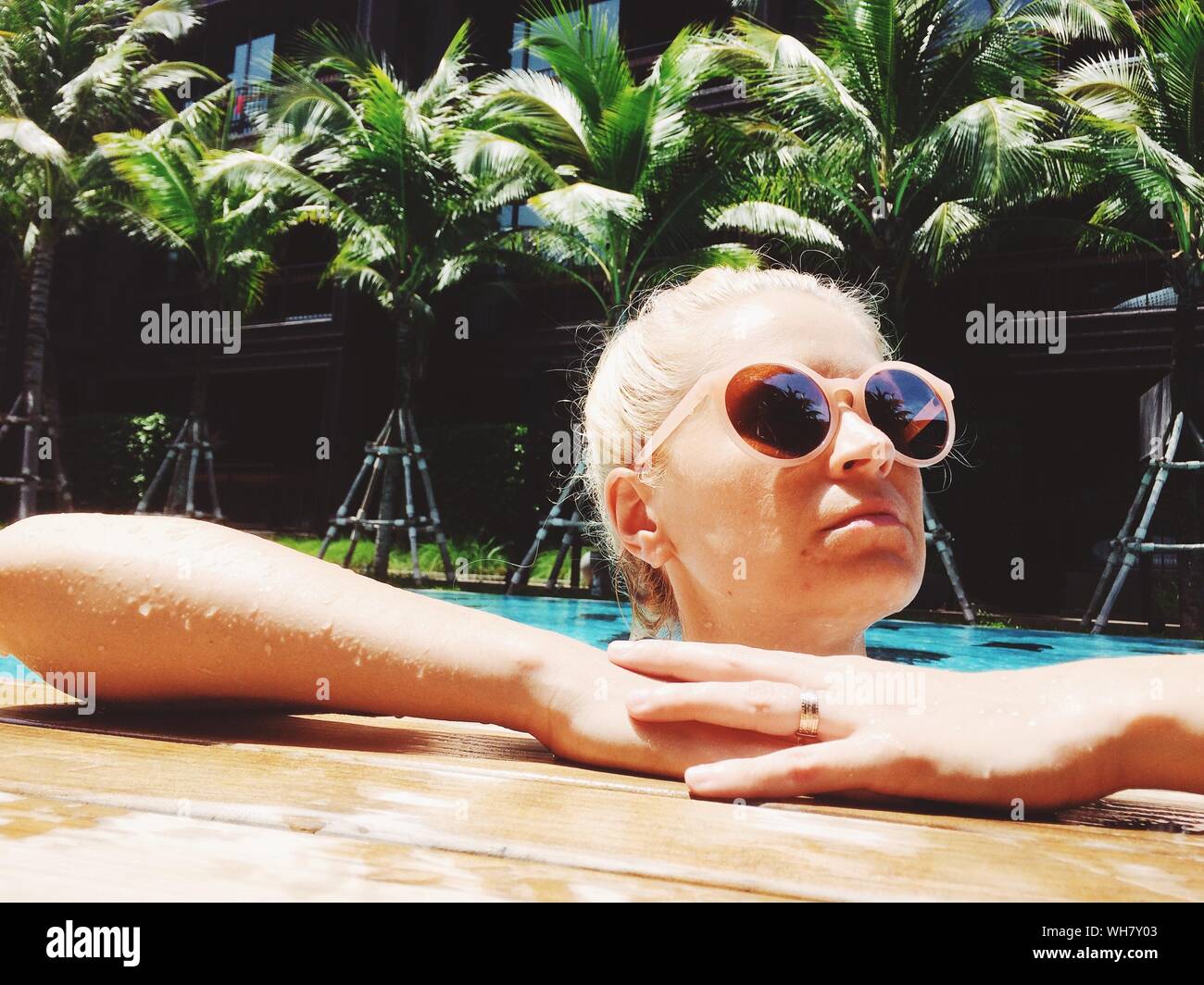 Woman Thailand Pool One Person High Resolution Stock Photography and ...