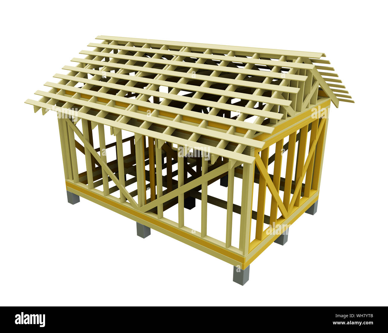 House wooden beam isolated hi-res stock photography and images - Alamy