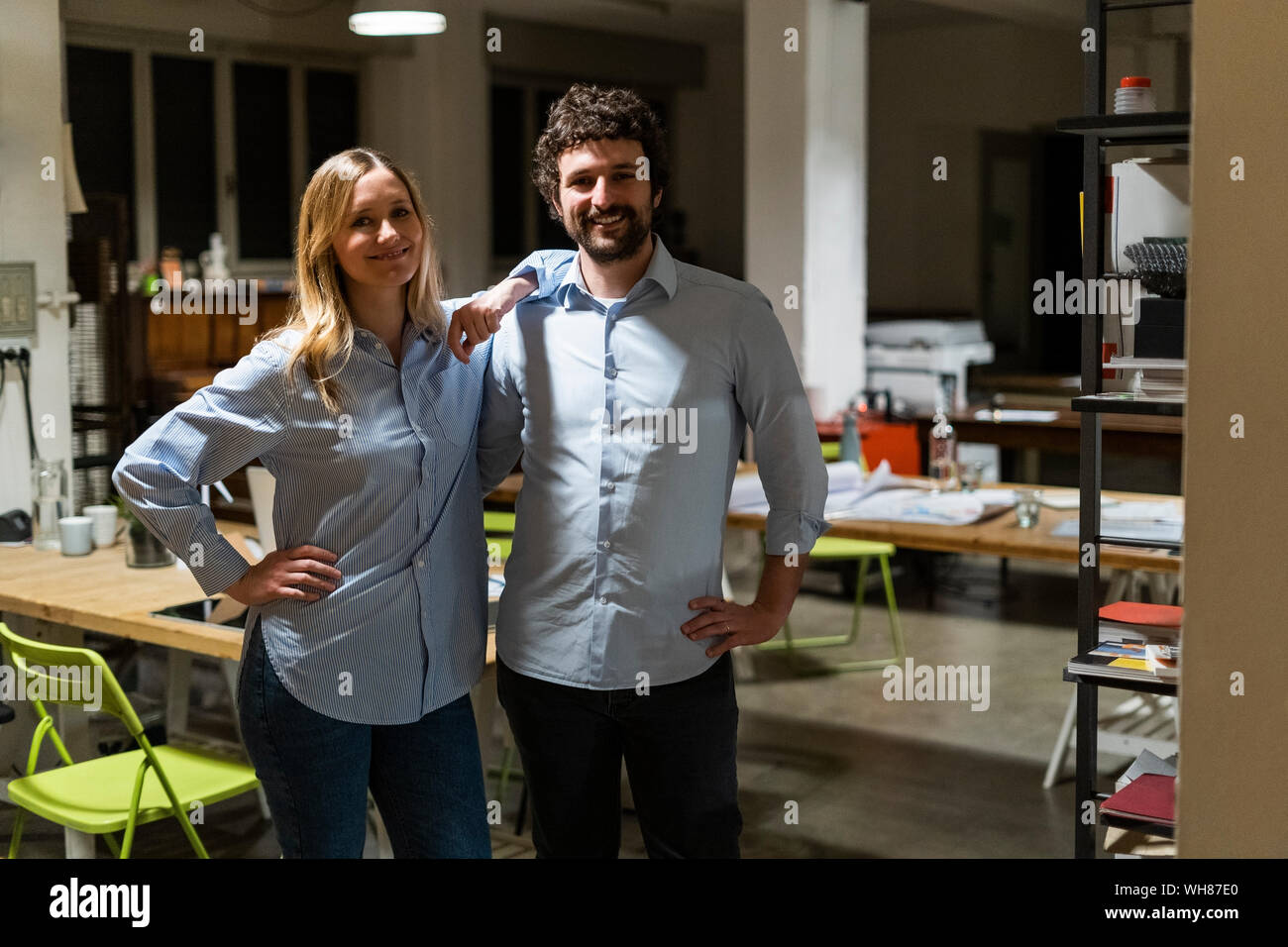 Side view confident female employee hi-res stock photography and images ...