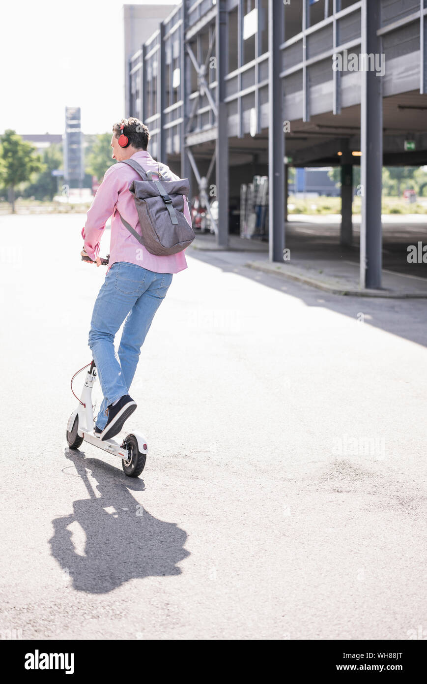 Scooter backpack hi-res stock photography and images - Alamy