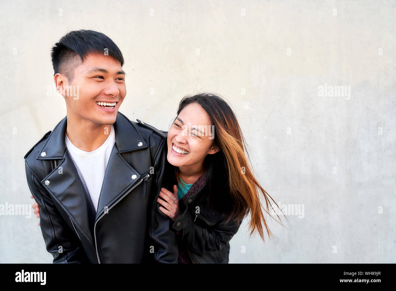 Couple head together hairstyle hi-res stock photography and images - Alamy