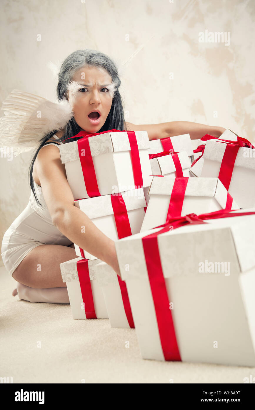 Christmas angel portrait hi-res stock photography and images - Alamy