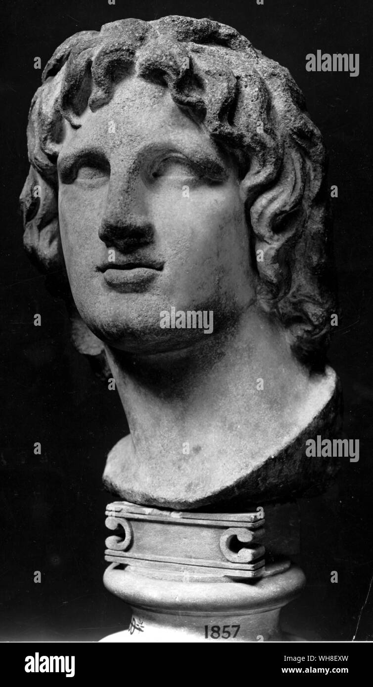 Head of Alexander the Great (356 BC-323 BC). King of Macedon 336-323 BC ...