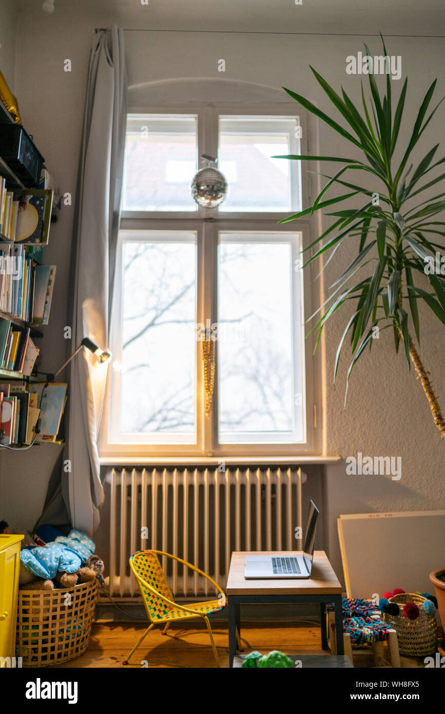 Laptop in children's room at home Stock Photo - Alamy