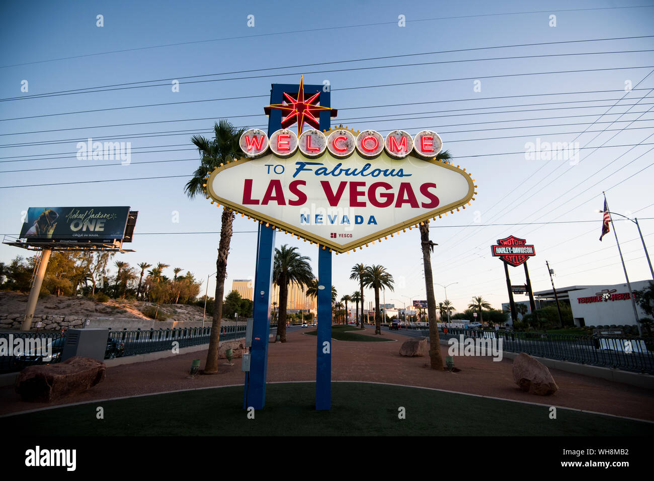 The Welcome to Fabulous Las Vegas Nevada sign on Las Vegas Boulevard in ...