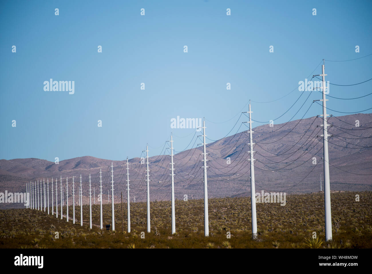 Desert power lines hi-res stock photography and images - Alamy