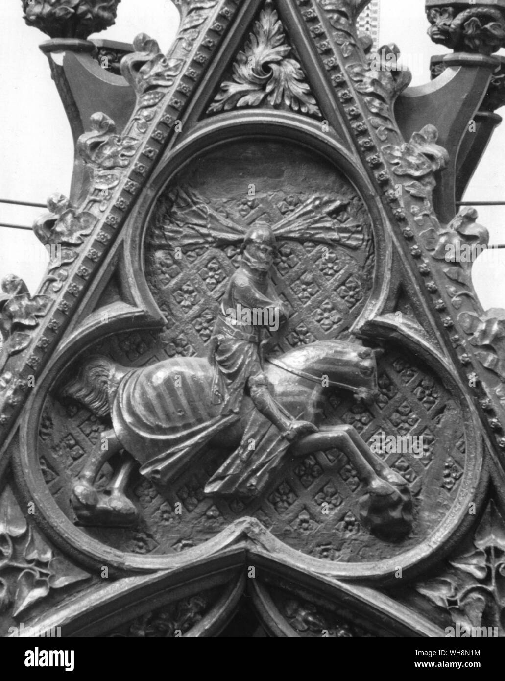 The tomb, in Westminister Abbey of Aymer de Valence, Earl of Pembroke ...