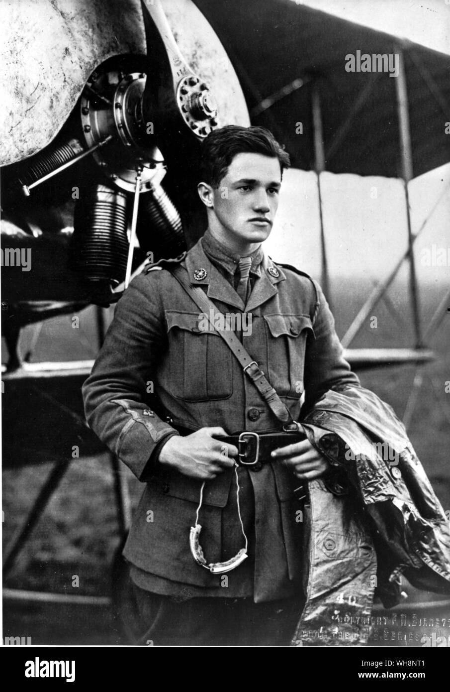 Britain's first and best fighter ace, Captain Albert Ball , pictured at ...