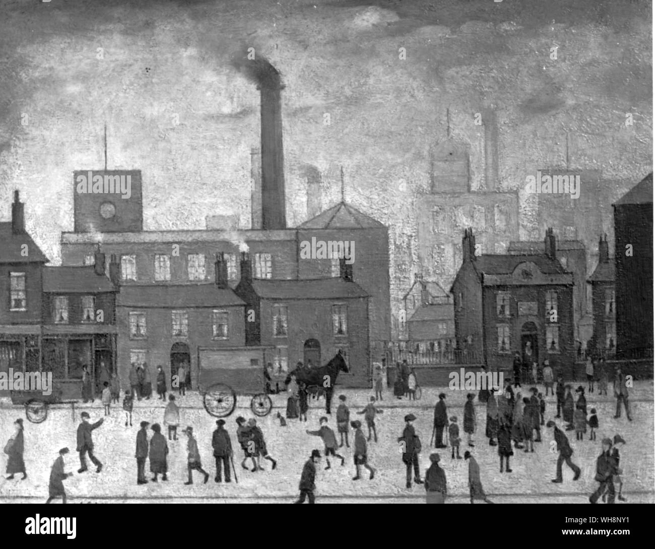 L S Lowry's Coming from the Mill 1928 Stock Photo - Alamy