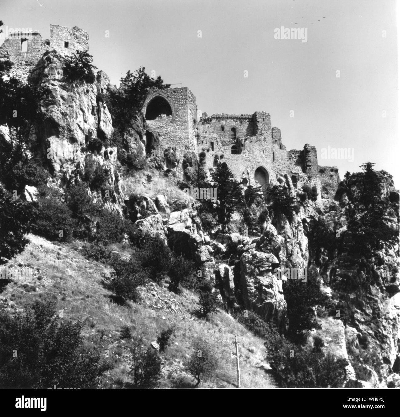 The Crusader Castle of St Hilarion on the north coast of Cyprus Stock ...