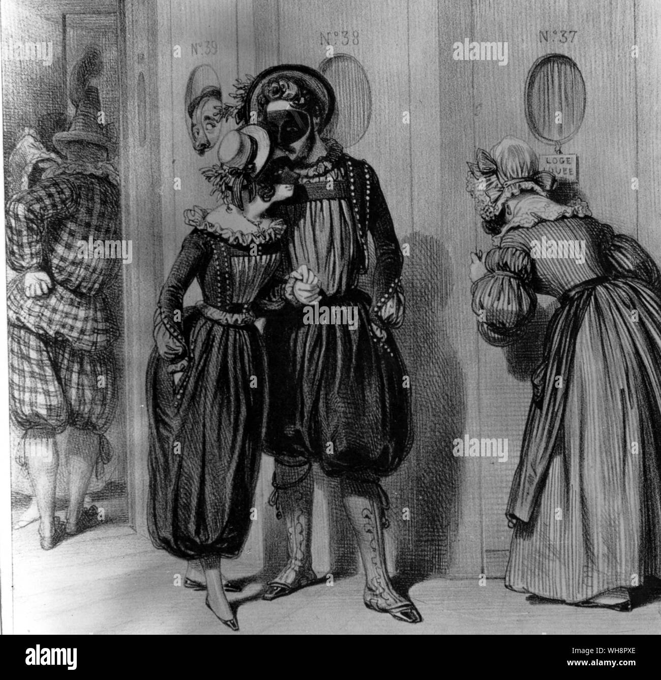 Midnight outside the boxes at the Opera, during carnival time, by Paul ...