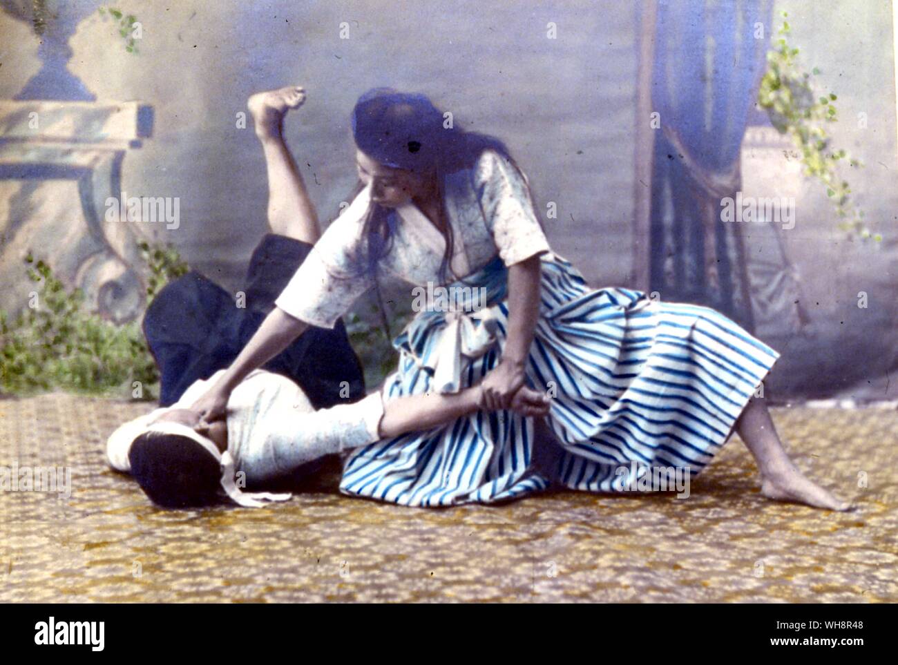 Japanese fighting techniques Stock Photo - Alamy