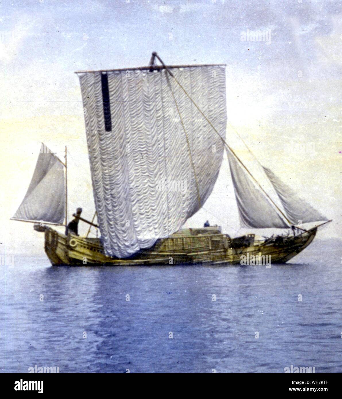 A japanese sailing boat. 1904 Stock Photo - Alamy