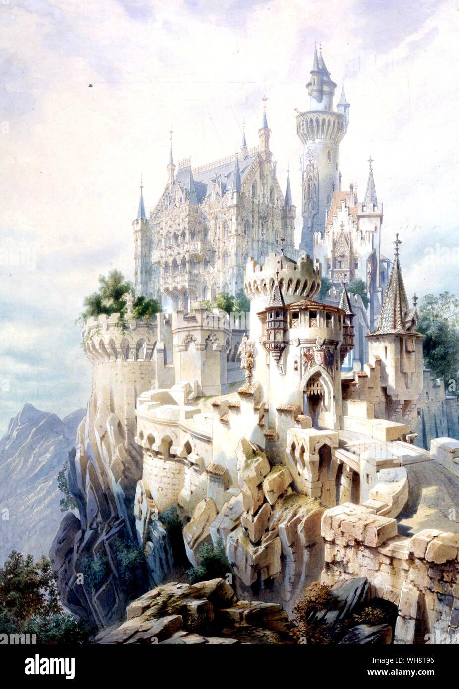 Christian Jank's design for Falkenstein 1883 Stock Photo - Alamy