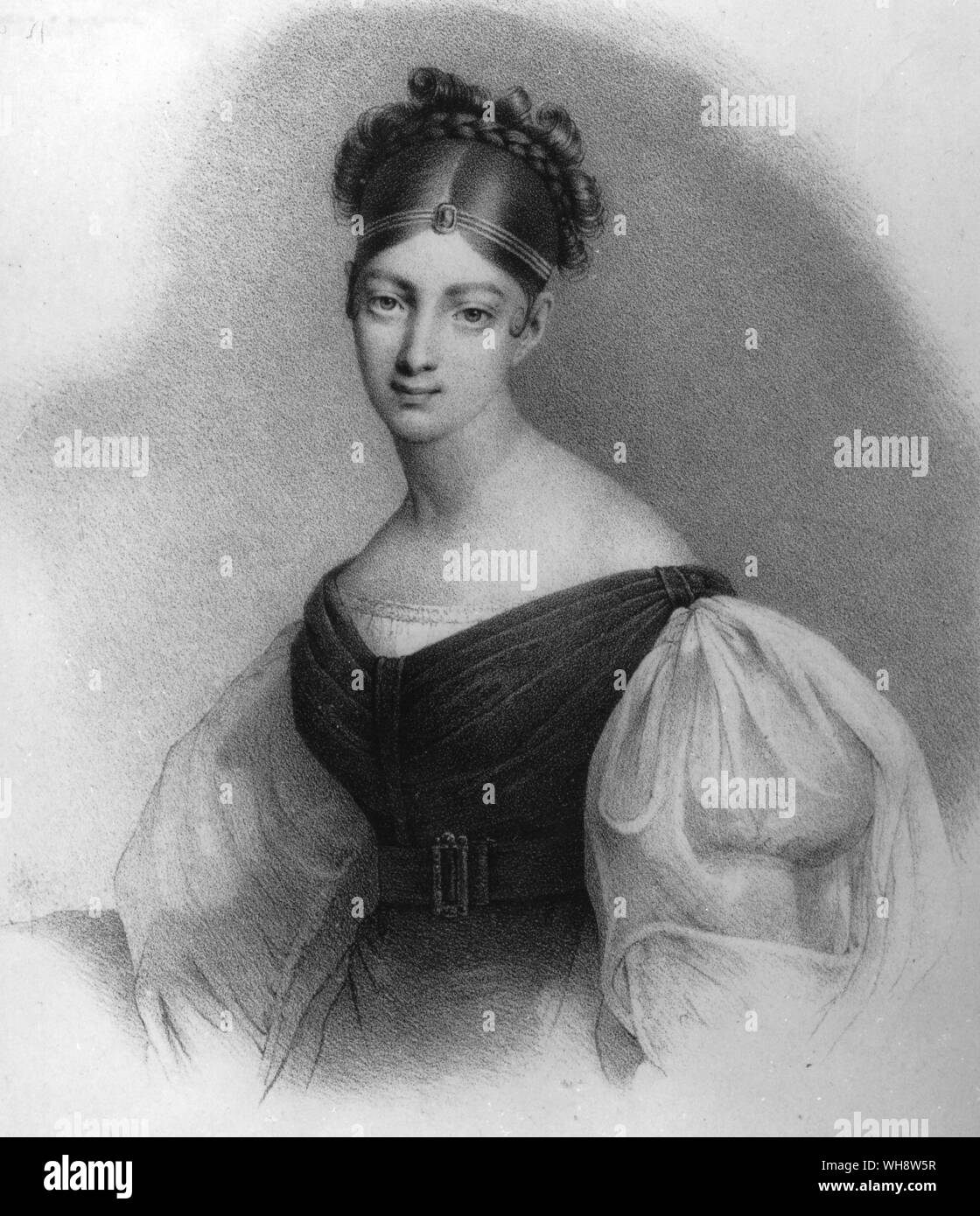 Maria Malibran lithograph 1830 opera singer Stock Photo - Alamy