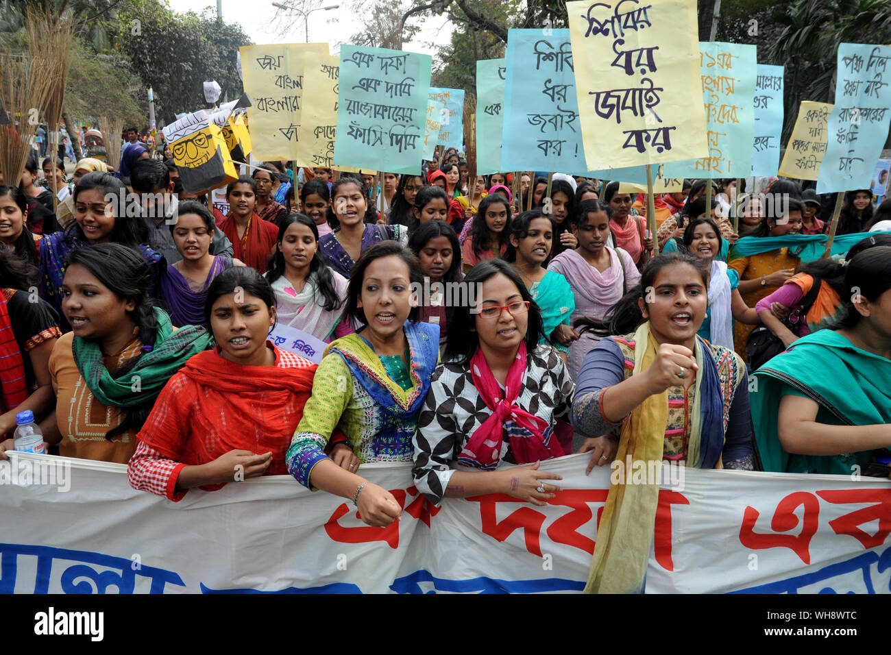 Dhaka, Bangladesh - February 08, 2013: Bangladeshi social activists ...