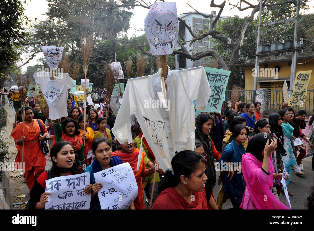 Dhaka, Bangladesh - February 08, 2013: Bangladeshi social activists ...
