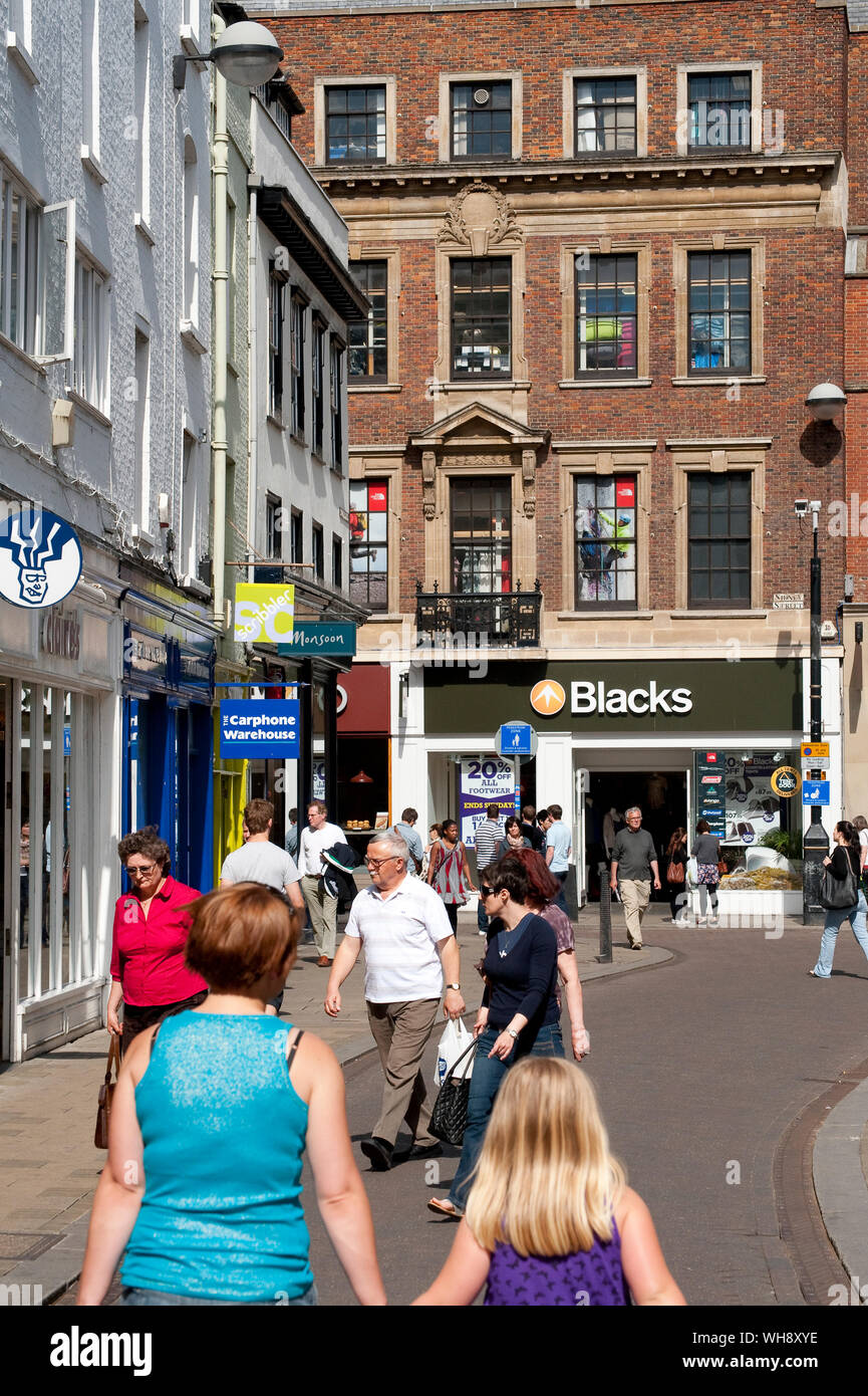 Shops in the historic city of Cambridge, England Stock Photo - Alamy