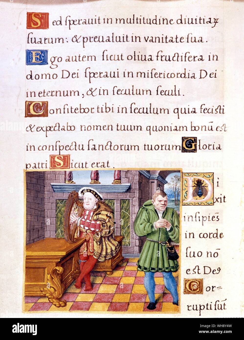 Henry VIII playing the harp Stock Photo - Alamy