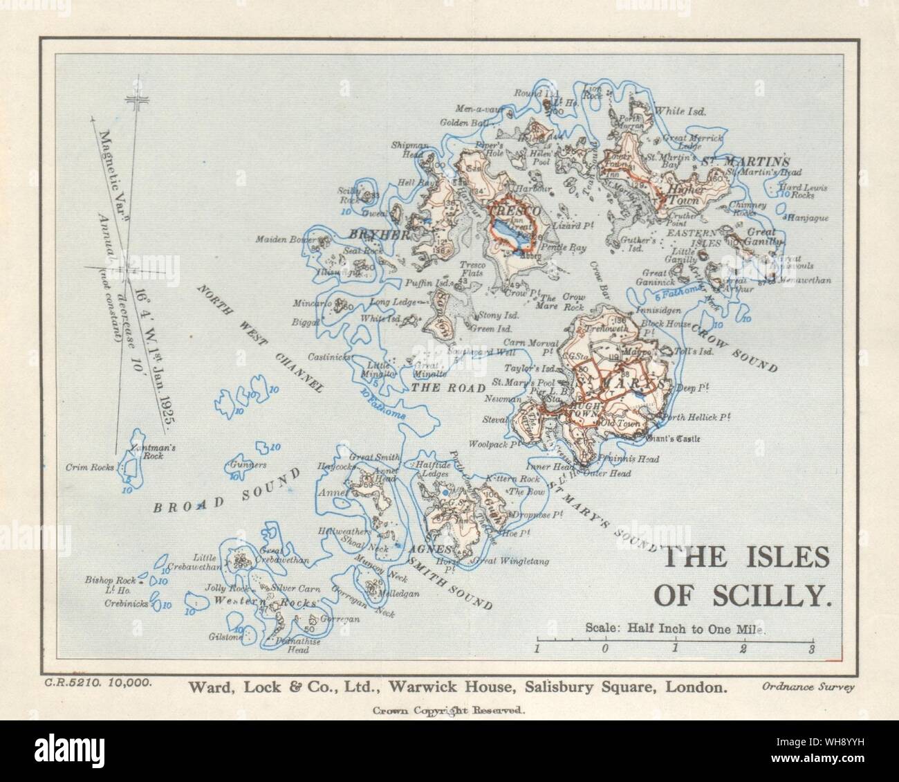 ISLES OF SCILLY.St Mary's Tresco St Agnes St Martin's Bryher. WARD LOCK ...