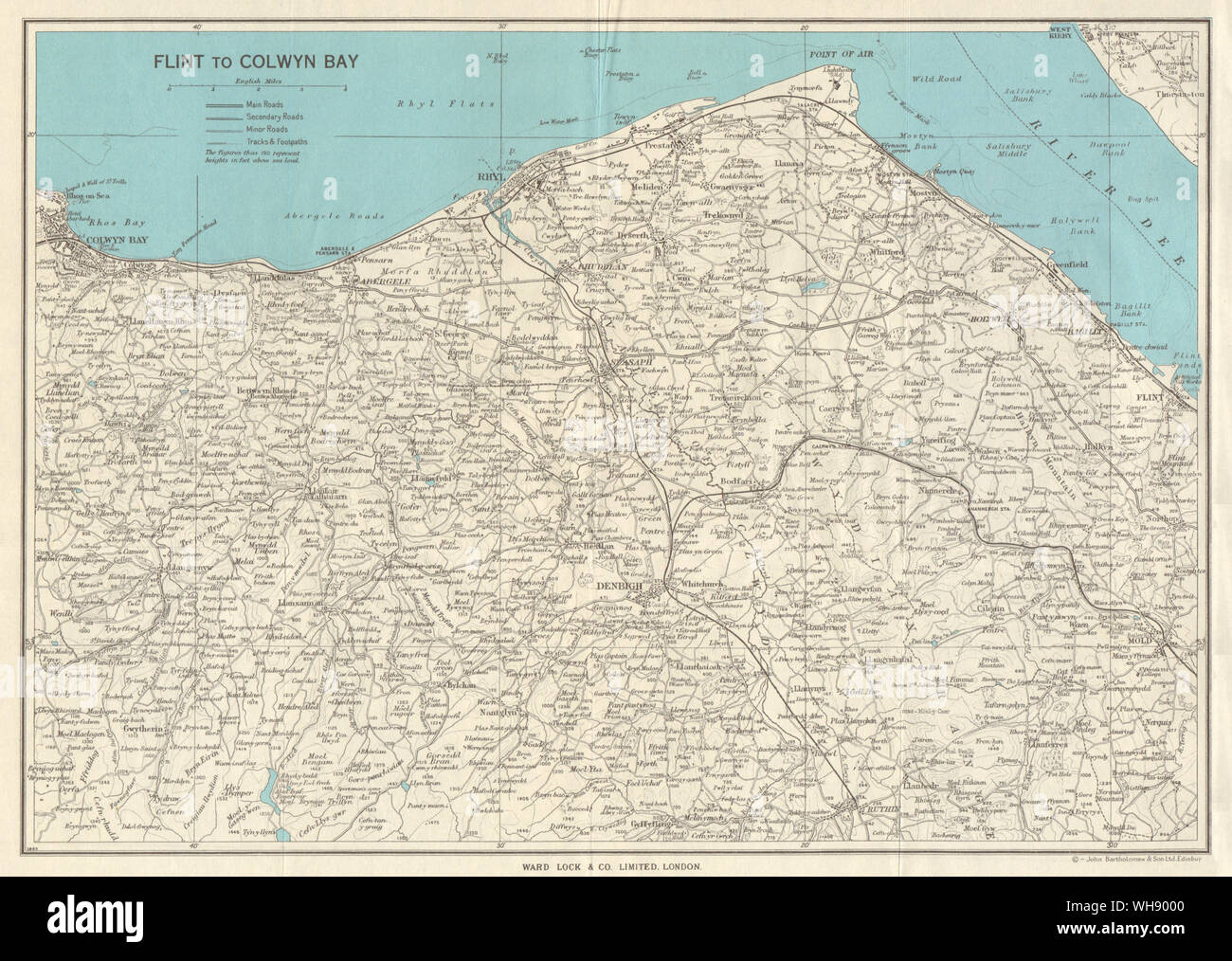Map of rhyl hi-res stock photography and images - Alamy