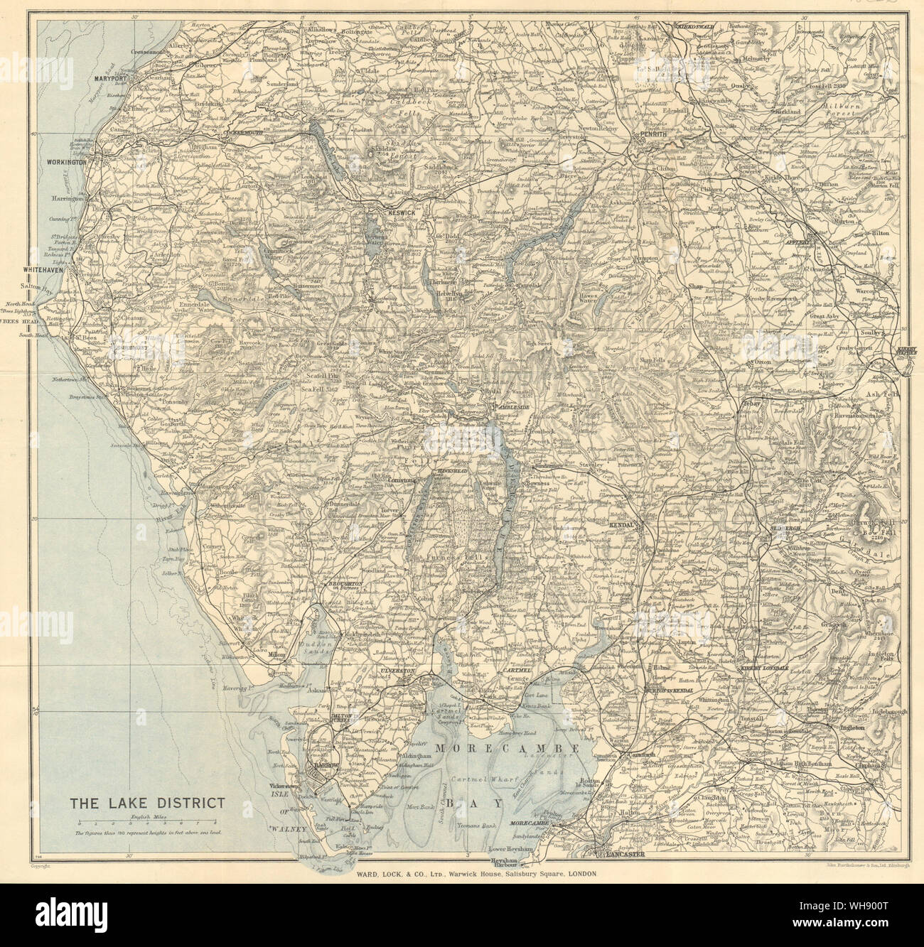Lake district map pictorial hi-res stock photography and images - Alamy