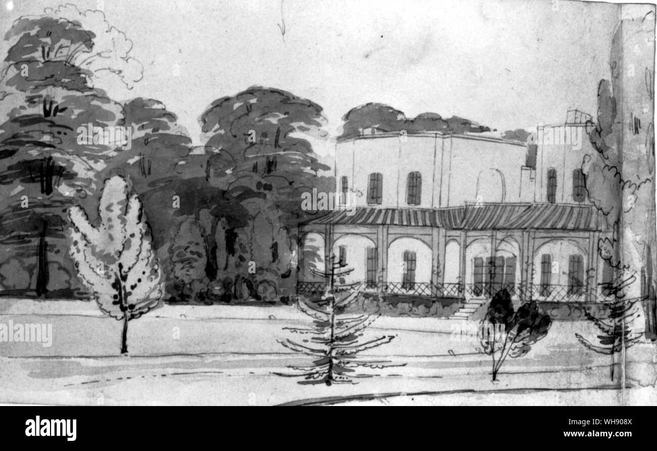 Thomas Baxter skecthes of Merton Place, Surrey, home to Lord Horatio ...