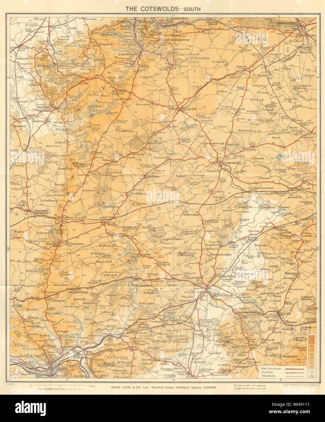 COTSWOLDS SOUTH Bath Cirencester Tetbury Chipping Sodbury. WARD LOCK ...
