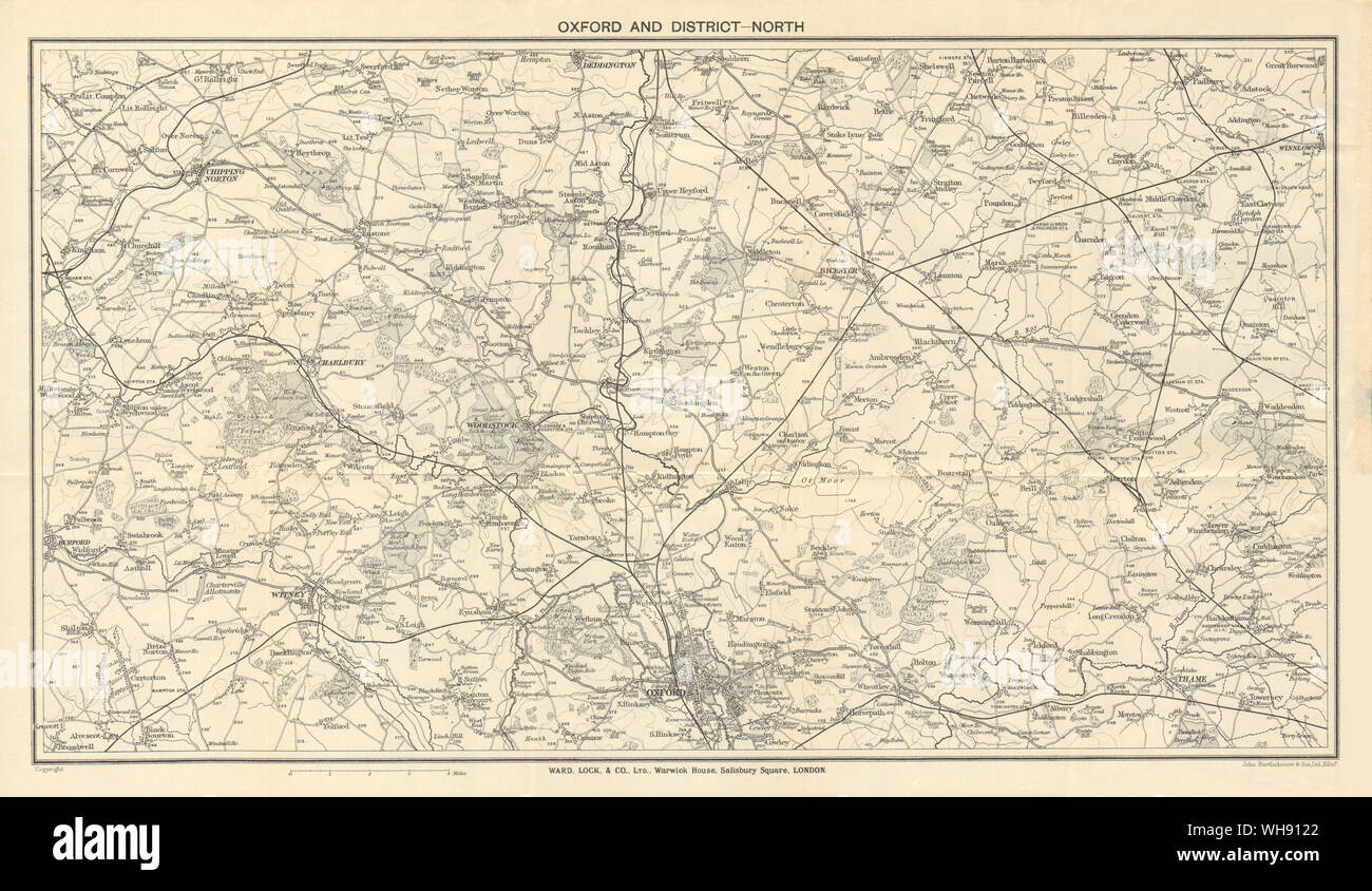 OXFORDSHIRE NORTH Cotswolds Witney Chipping Norton Burford. WARD LOCK ...