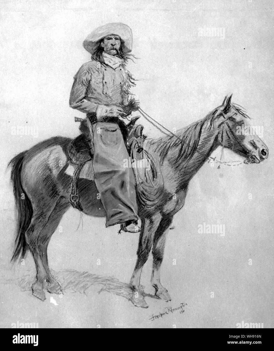 Frederic Remington's, 'Arizona Cowboy' Stock Photo - Alamy
