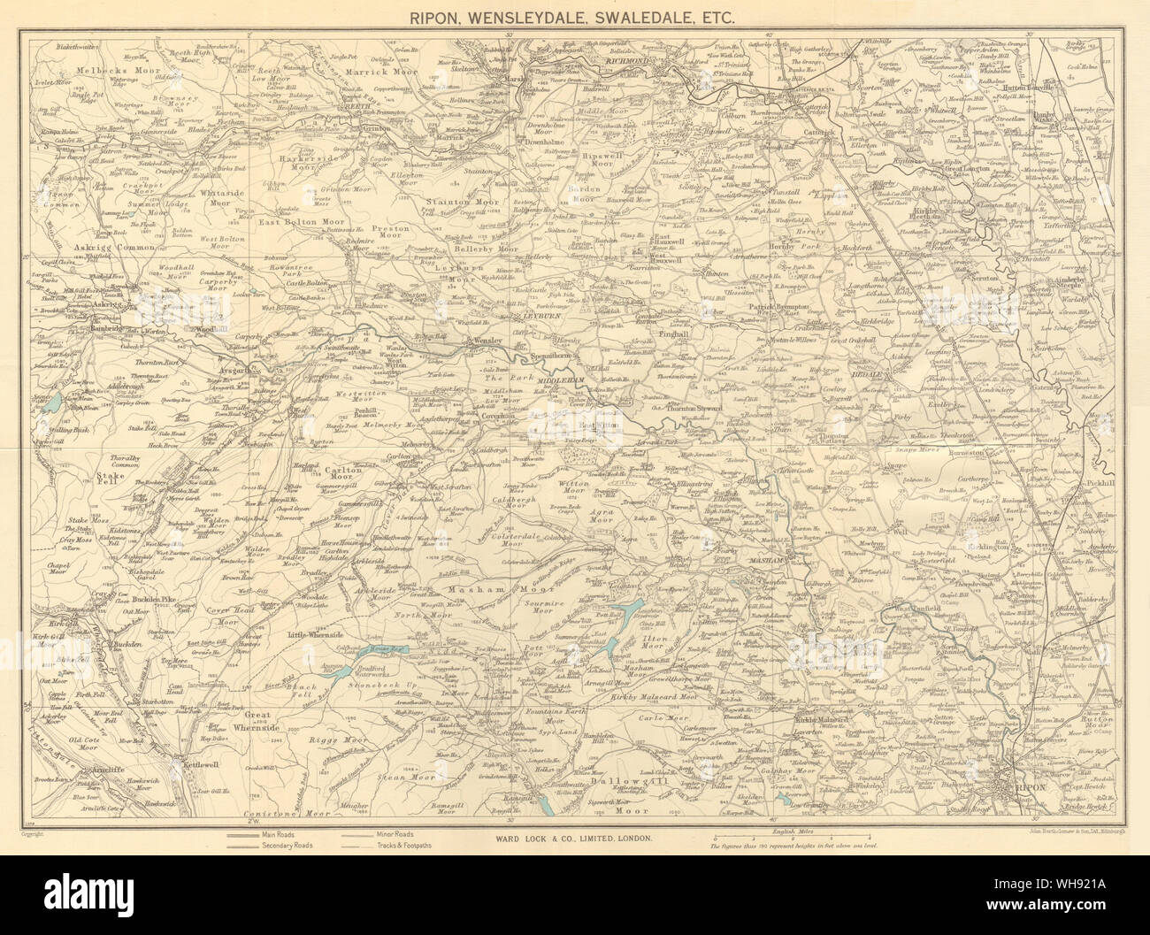 YORKSHIRE DALES Ripon Wensleydale Swaledale Richmond. WARD LOCK 1961 ...