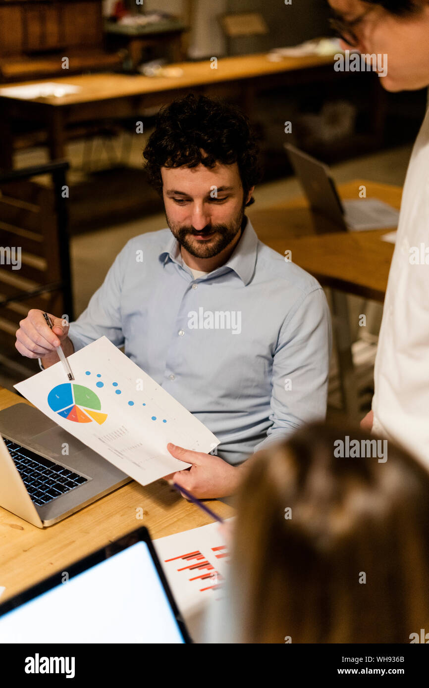 Caucasian businesswoman presenting report hi-res stock photography and ...