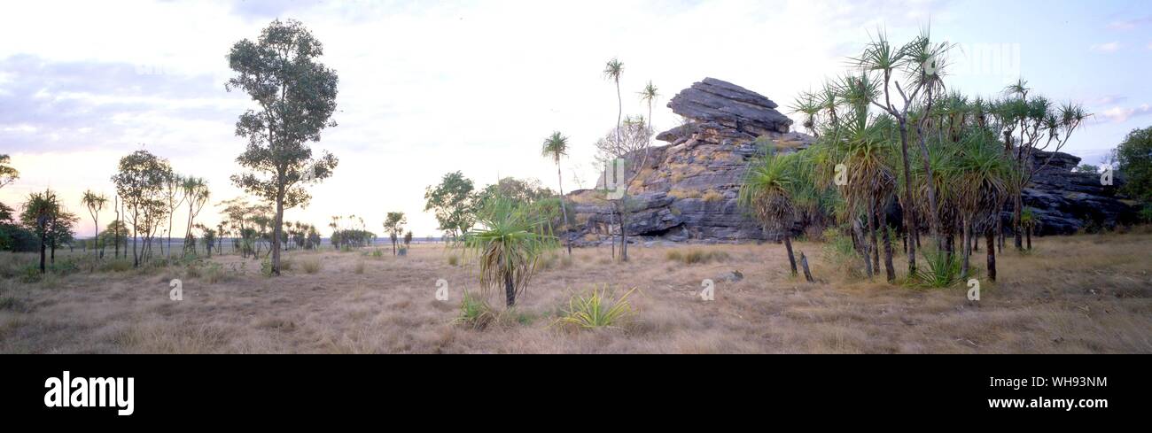 Obiri Rock in the flood plain of the East Alligator River Stock Photo ...