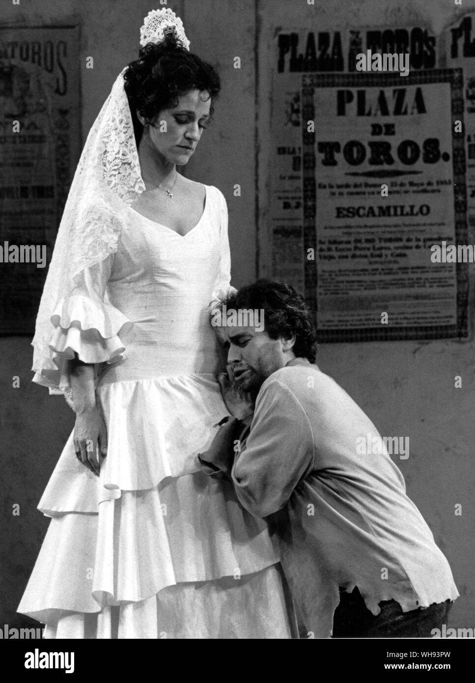 Agnes Baltsa and Jose Carreras in Bizet's Carmen at Covent Garden in ...