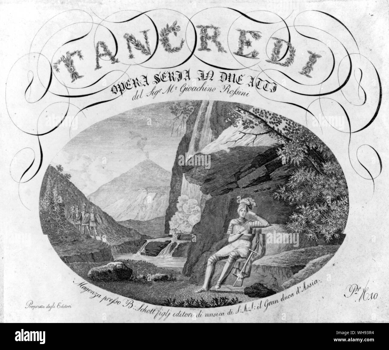 Title-page of Rossini's Tancredi Stock Photo - Alamy