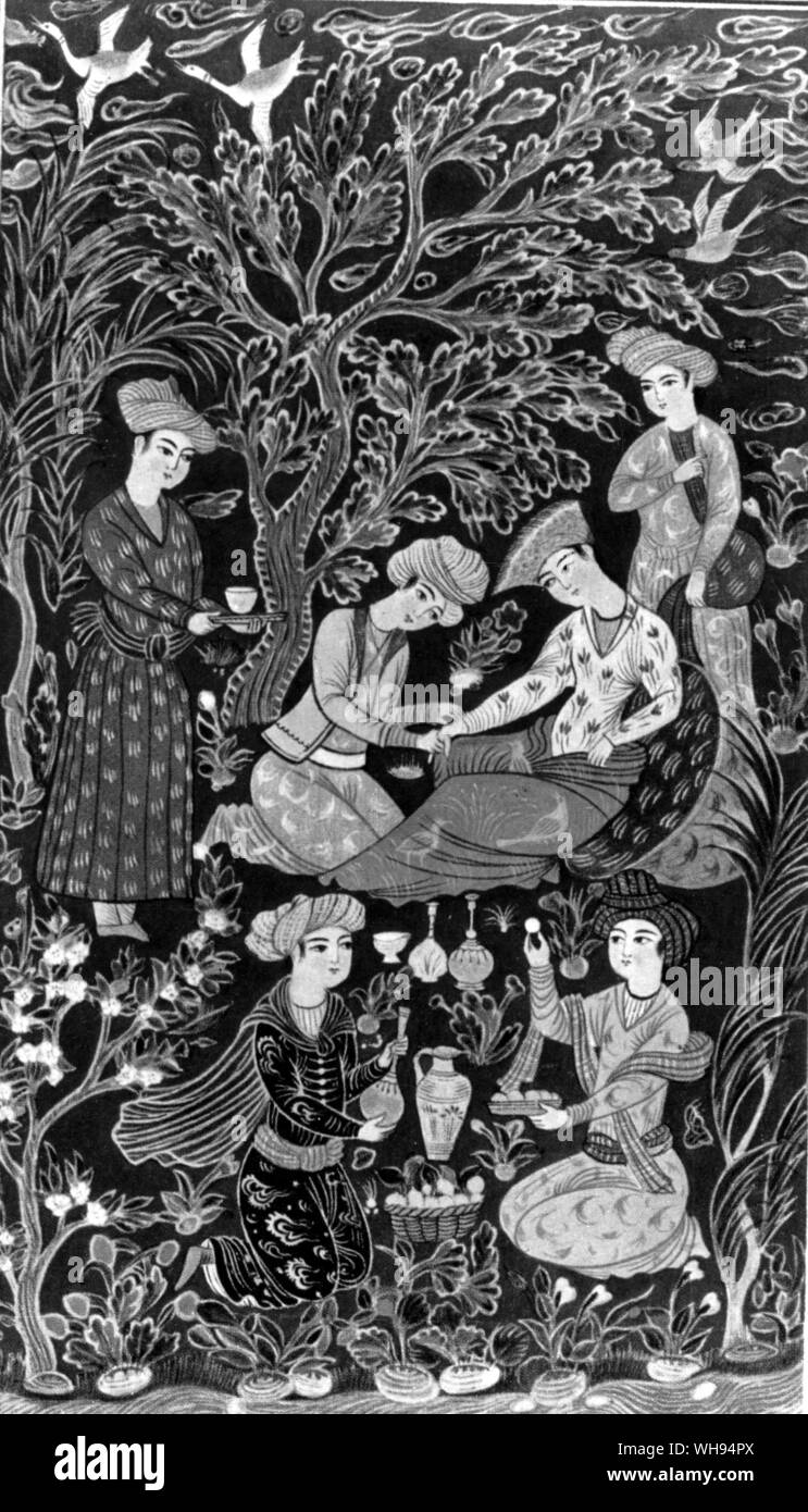 The lacquer design is from the binding of a Persian manuscript of 1609 ...