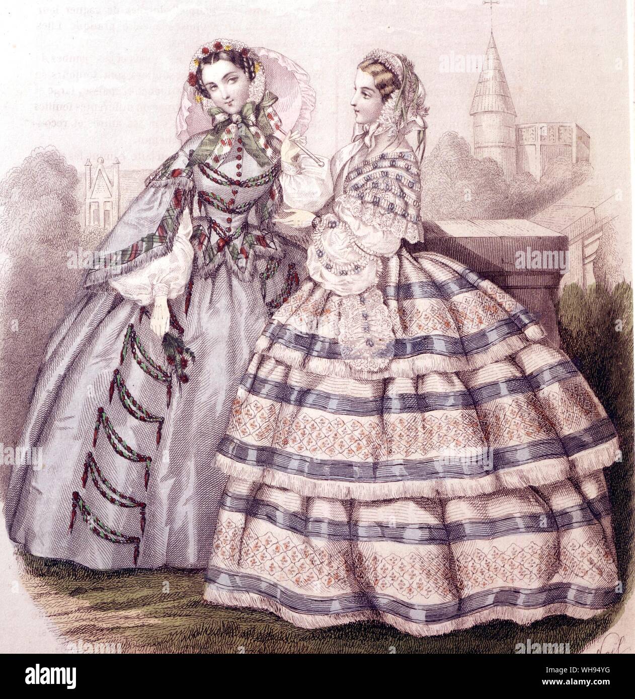 Fashion plate 1858 hi-res stock photography and images - Alamy