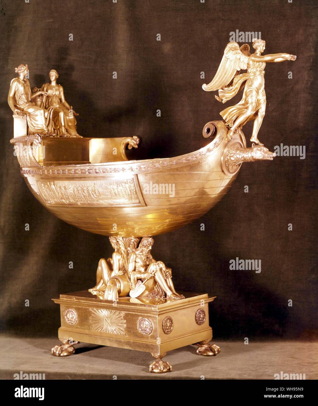 Henry Auguste - silver-gilt Nef of Emperor Napoleon, Paris 1804. Height ...