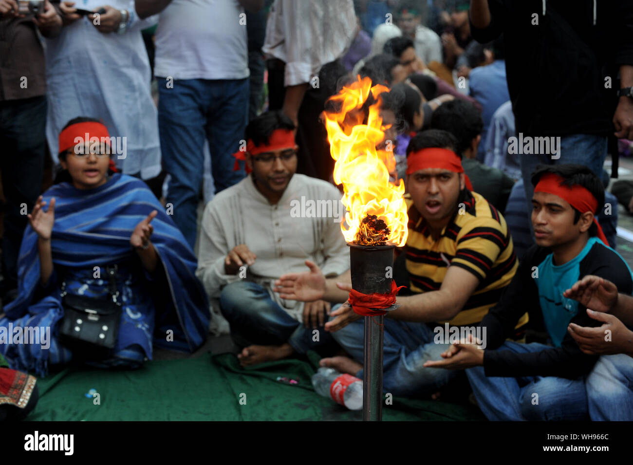 Dhaka, Bangladesh - February 08, 2013: Bangladeshi social activists ...