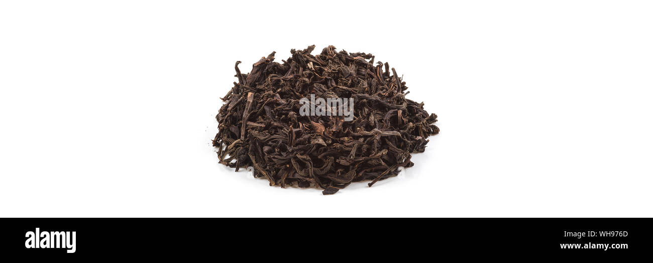 Dried tea poured a slide on a white background. Is isolated Stock Photo ...