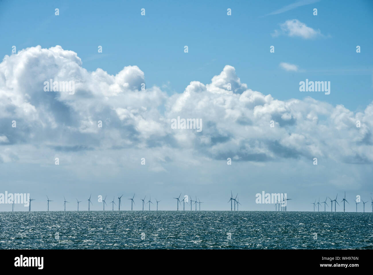 The Rampion Wind Farm off the south coast of England, near Brighton ...