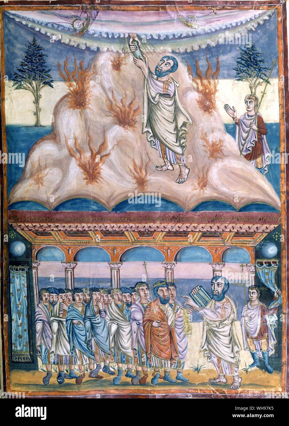 God giving Scriptures to Moses Stock Photo - Alamy